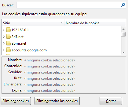 Como eliminar las cookies de nuestros navegadores.